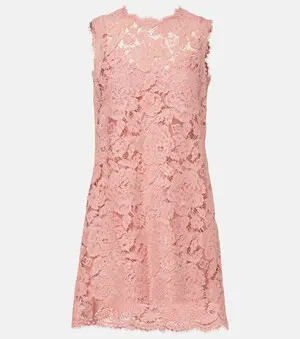 Dolce & Gabbana Lace Mini Dress - Pink