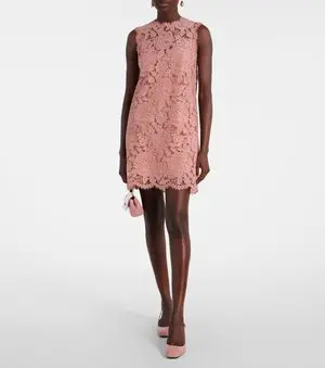 Dolce & Gabbana Lace Mini Dress - Pink