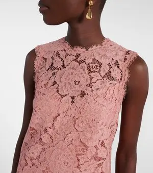 Dolce & Gabbana Lace Mini Dress - Pink