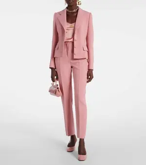 Dolce & Gabbana Dg Silk-blend Satin Top - Pink
