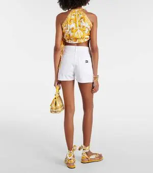 Dolce & Gabbana High-rise Denim Shorts - Yellow