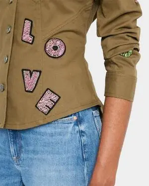 Cinq À Sept Canyon Ditsy Love Jacket - Dark Olive/multi