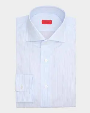 ISAIA Cotton Multi-stripe Dress Shirt