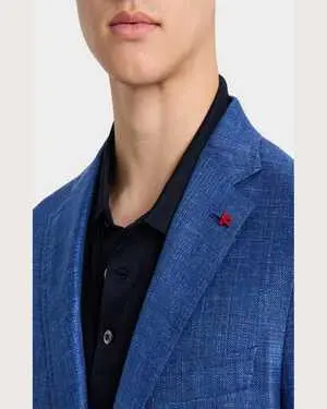 Isaia Apos;s Textured Wool-blend Blazer
