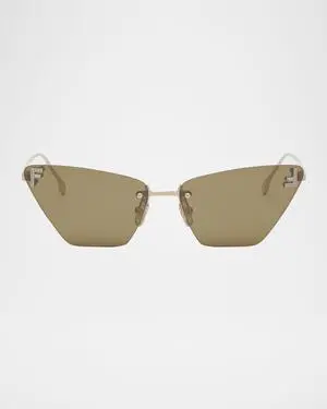 Fendi Cat-eye Sunglasses - Srgldbrn