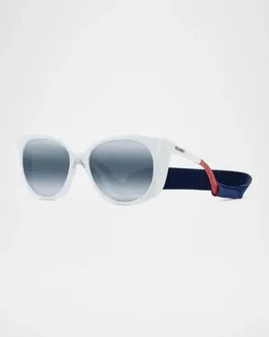 Vuarnet Altitude 02 Cat-eye Sunglasses - White Blue