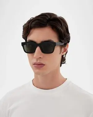 Gucci Rectangle Full Rim Sunglasses - Black