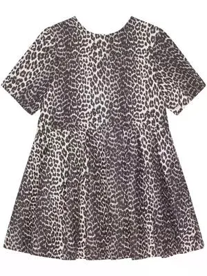 GANNI Leopard-print Minidress