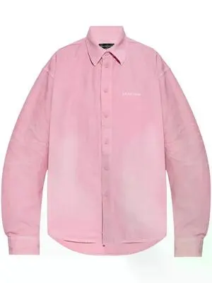 Balenciaga Logo-embroidered Shirt - Pink