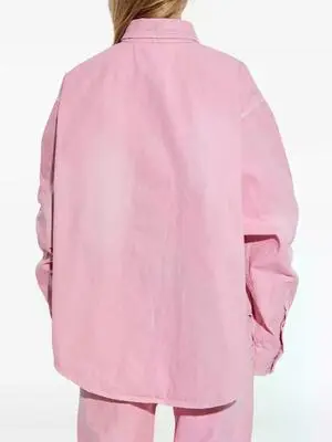 Balenciaga Logo-embroidered Shirt - Pink