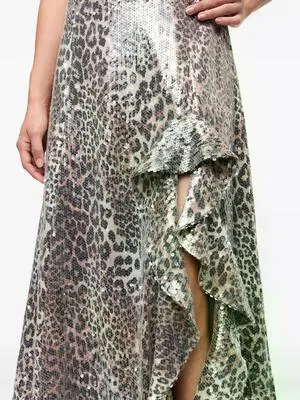 GANNI Leopard-print Midi Dress