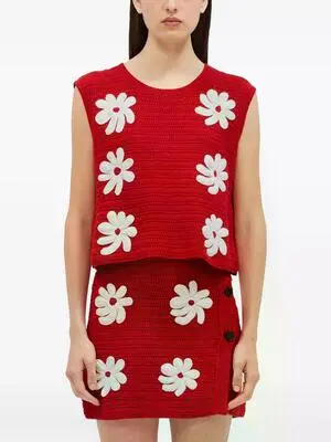 MSGM Crochet-knit Top