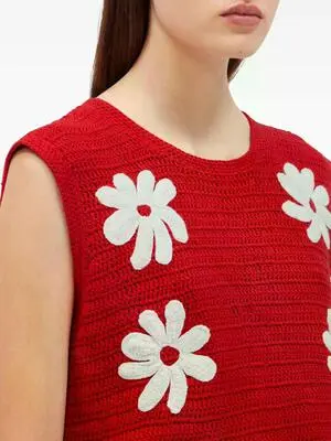 MSGM Crochet-knit Top