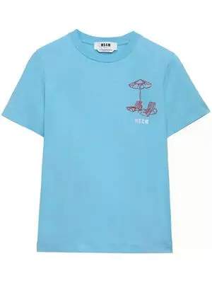 MSGM Embroidered T-shirt