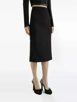 Dolce & Gabbana Straight Midi Skirt - Black