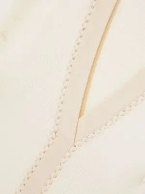 REISS Lauri Craft-stitch Rib-knit Top - Ivory