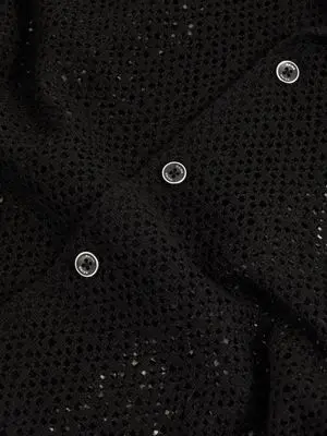 REISS Sterling Crochet Cuban-collar Shirt