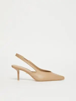 Max Mara Nappa Leather Slingbacks
