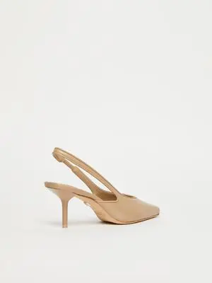 Max Mara Nappa Leather Slingbacks