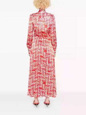 Kiton Geometric-print Maxi Dress