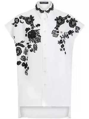 Dolce & Gabbana Lace-detail Shirt - White