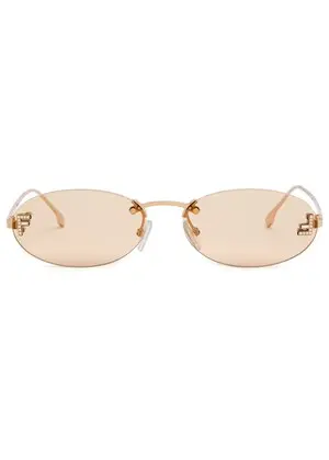 Fendi Narrow Oval Sunglasses - Pink