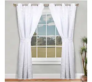 SUPERIOR Leaves Room Darkening Curtains Set, 46 X96 - One-color