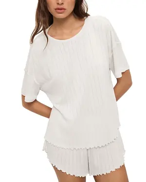 Eberjey Pointelle Sleep Tee - Ivory
