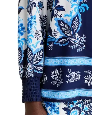 T Tahari Printed Blouse