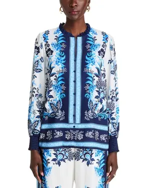 T Tahari Printed Blouse
