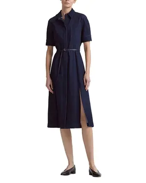 Altuzarra Kieran Belted Midi Dress - Berry Blue