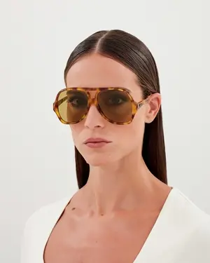 Chloé Salome Navigator Sunglasses - Avana
