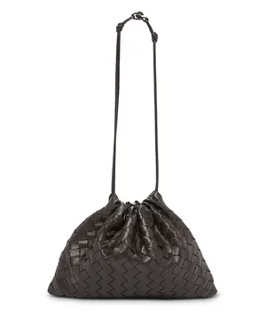 Bottega Veneta Intrecciato Leather Shoulder Bag - Fondant/gold