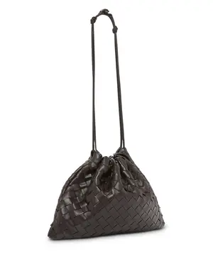 Bottega Veneta Intrecciato Leather Shoulder Bag - Fondant/gold
