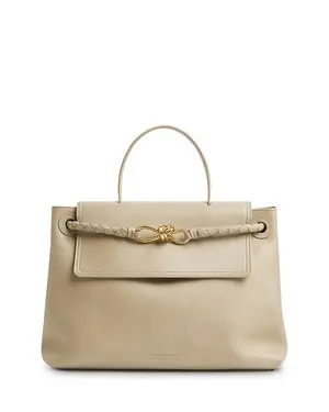 Bottega Veneta Ciao Ciao Leather Top Handle Bag - Ecru Muse/brass