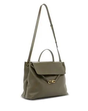 Bottega Veneta Large Intrecciato Leather Top Handle Bag - Cypress