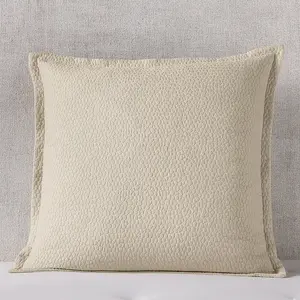 HUDSON PARK COLLECTION Signature Pebbled Matelasse Euro Sham, Pair - Beige