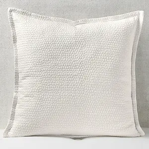 HUDSON PARK COLLECTION Signature Pebbled Matelasse Euro Sham, Pair - Vanilla Sky