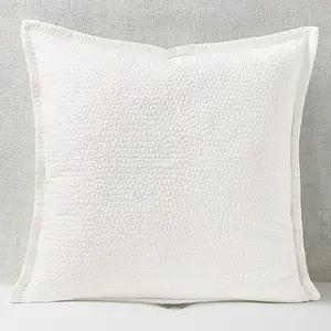 HUDSON PARK COLLECTION Signature Pebbled Matelasse Euro Sham, Pair - White