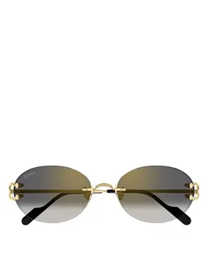 Cartier C Decor Oval Sunglasses - Gold