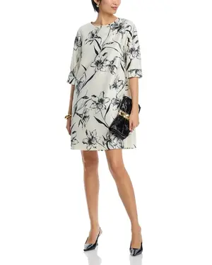 Caroline Rose Gianna Floral Print Shift Dress