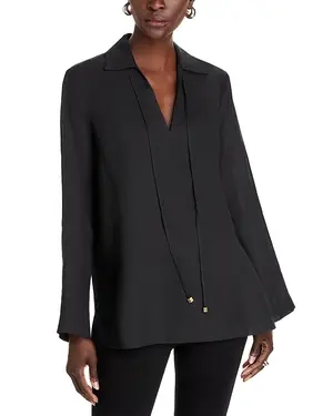 Michael Kors Tie Neck Top - Black
