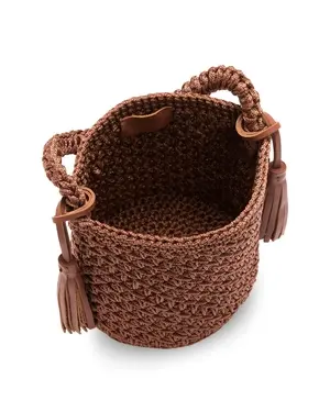 Binge Knitting Camila Woven Bucket Bag