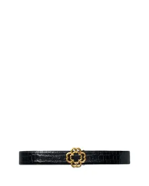 Maje Clover Double M Belt - Black