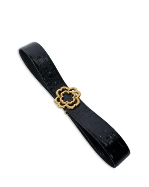 Maje Clover Double M Belt - Black