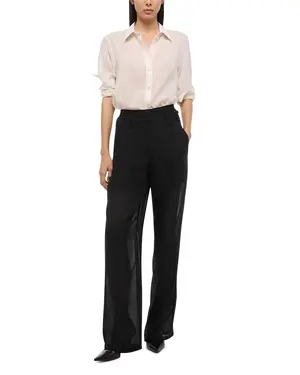 Helmut Lang Wool-blend Double Pleated Trousers