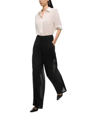 Helmut Lang Wool-blend Double Pleated Trousers