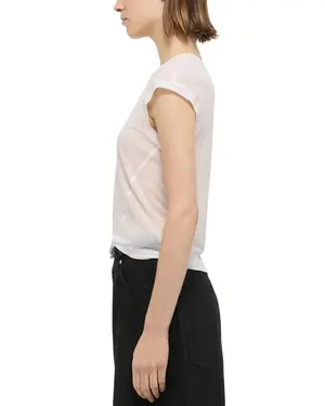 Helmut Lang Twisted Crop Tee - White