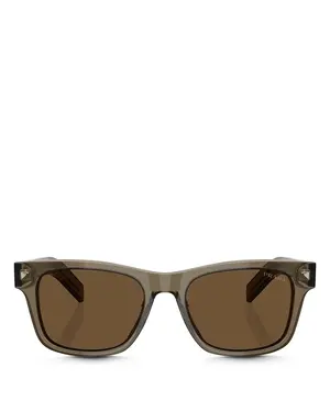 Prada 54mm Rectangular Sunglasses - Clear