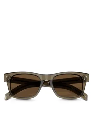 Prada 54mm Rectangular Sunglasses - Clear